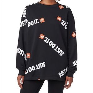 Nike | Tops | Nwt Nike Logo Sticker Crew | Poshmark